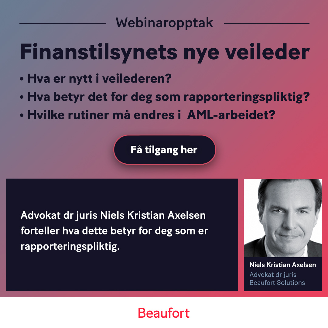 Webinaropptak | Finanstilsynets nye veileder - hva er nytt?
